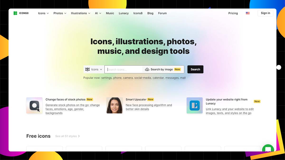 แจกฟรี! 9 เซ็ทไอคอนสวย ๆ จาก Icons8 - V Mount and Trim
